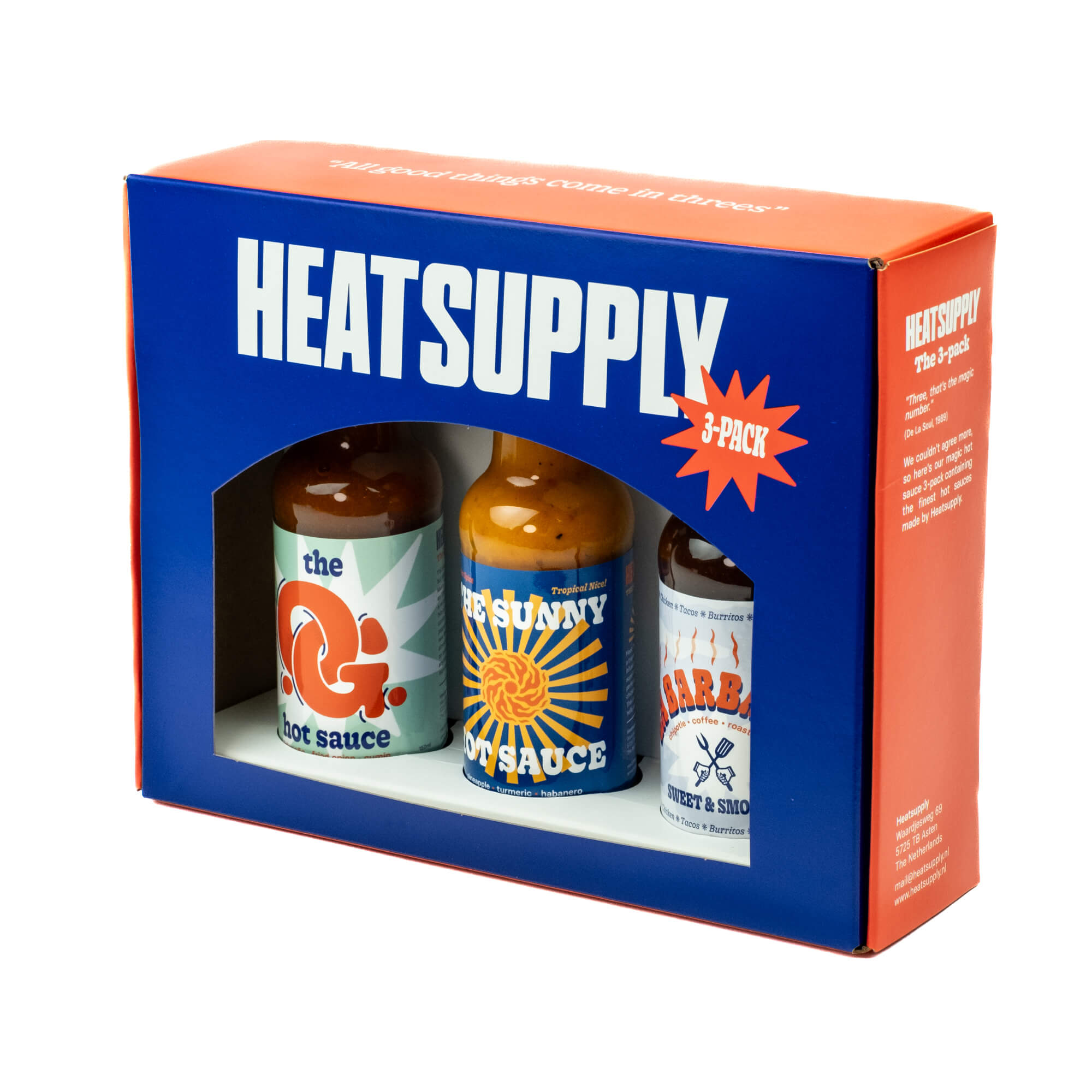 Heatsupply Hot Sauce 3 Pack met drie verschillende hete sauzen - Heatsupply